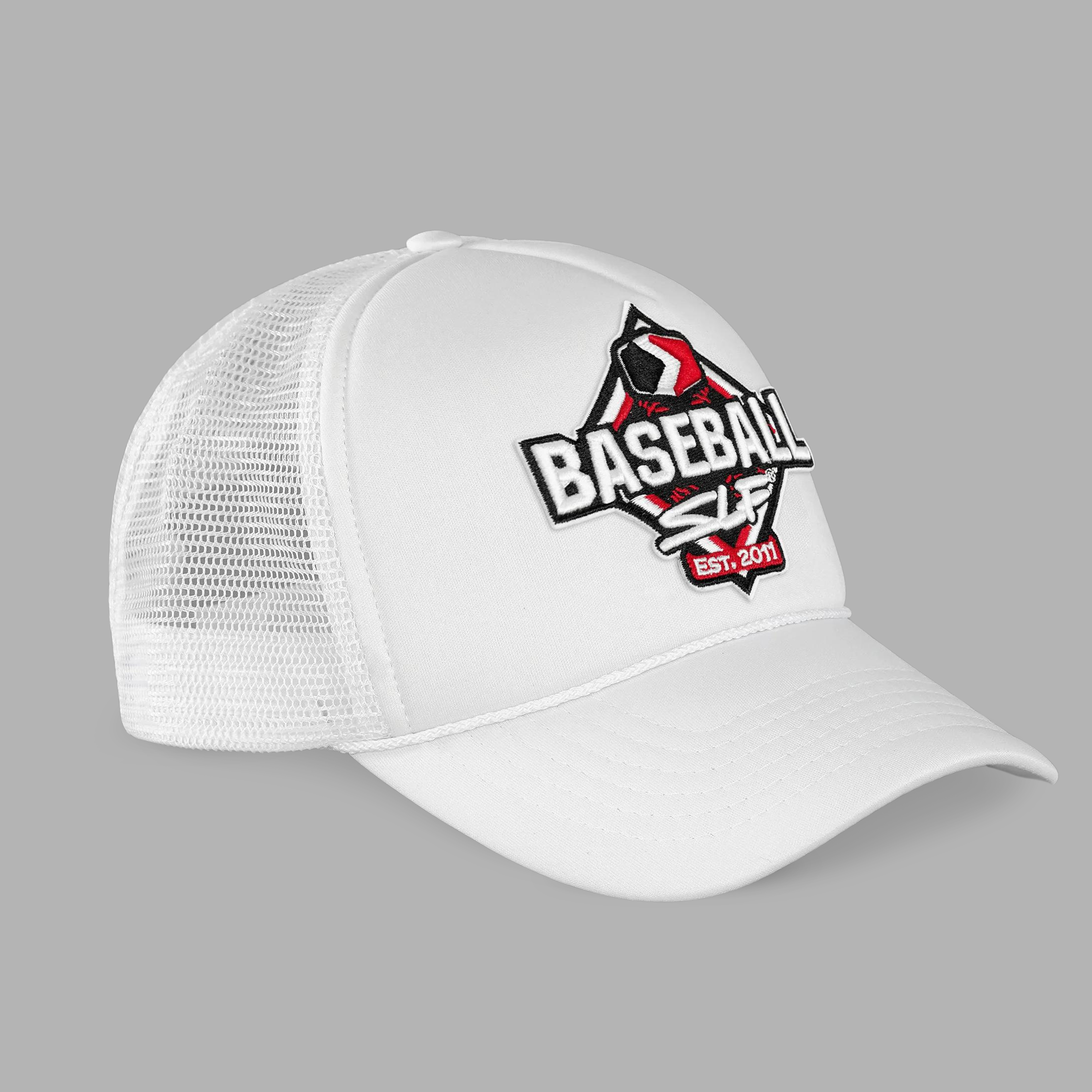 Baseball SLF Patch White Trucker Hat – SLEEFS