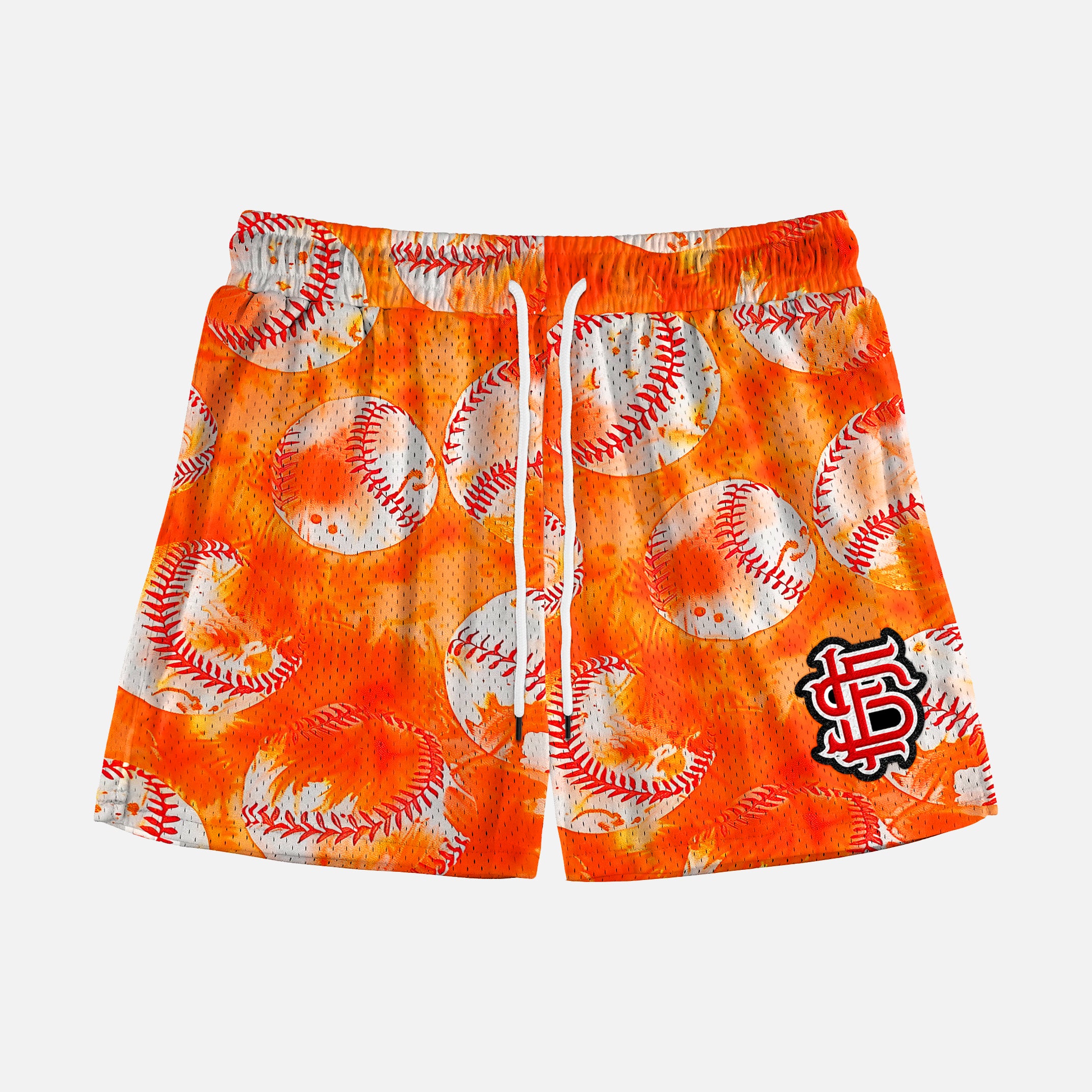 Baseball Tie Dye Orange Shorts - 5" – SLEEFS