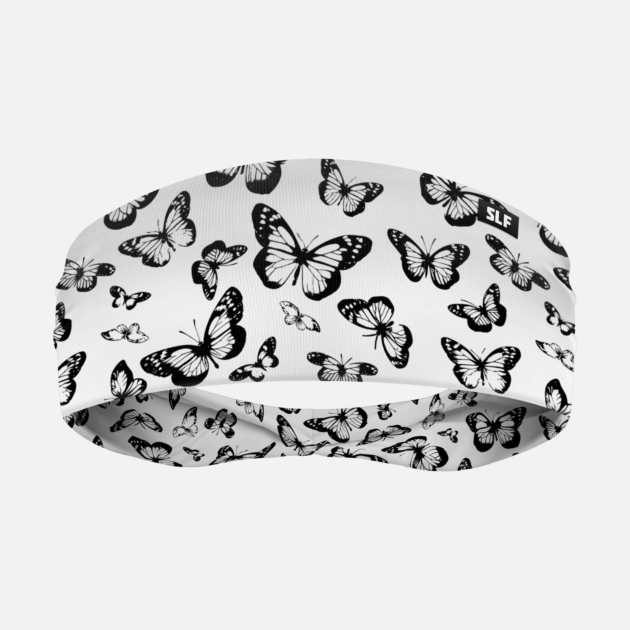 Black Butterflies Pattern Headband – SLEEFS
