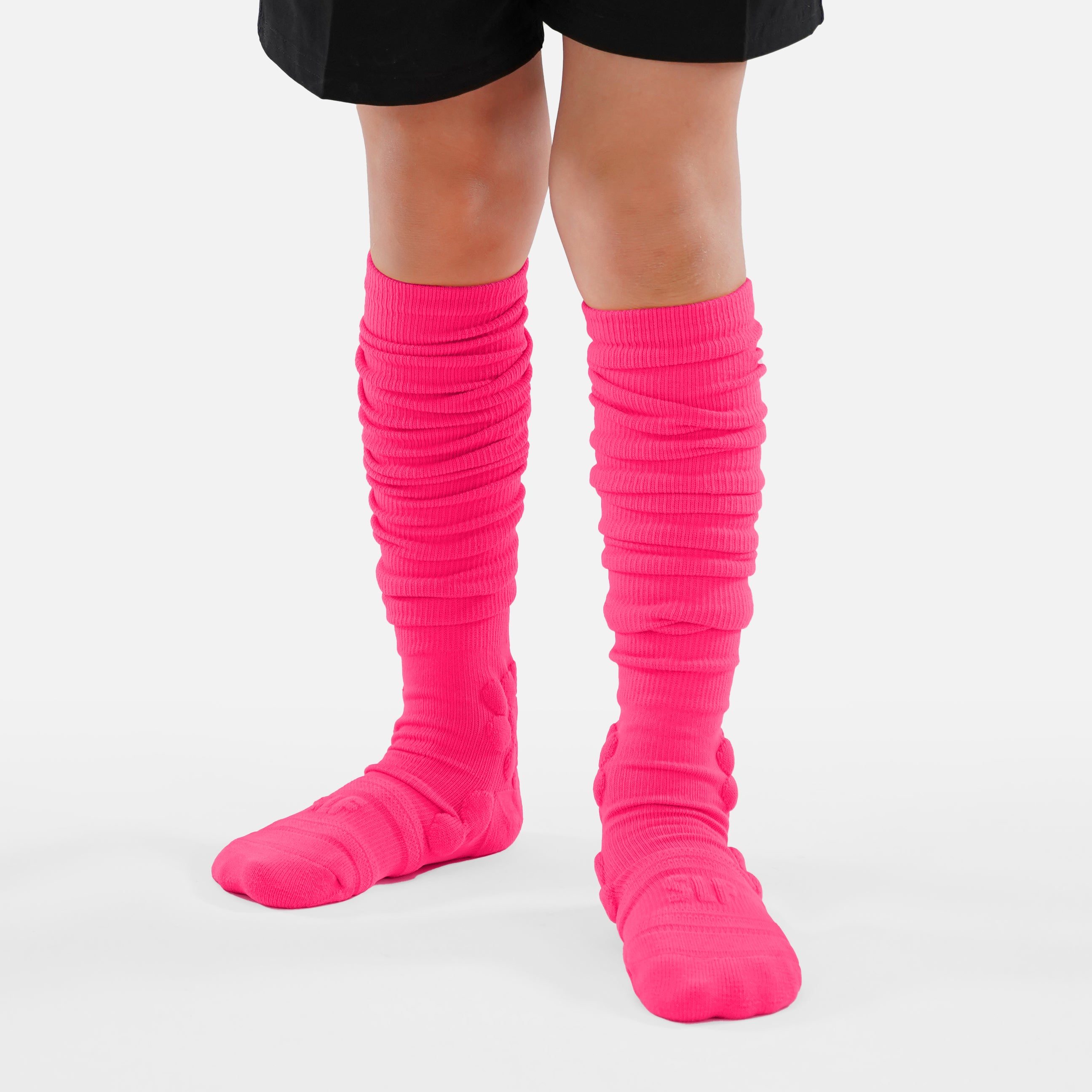 Hue Pink Football Padded Long Kids Socks – SLEEFS