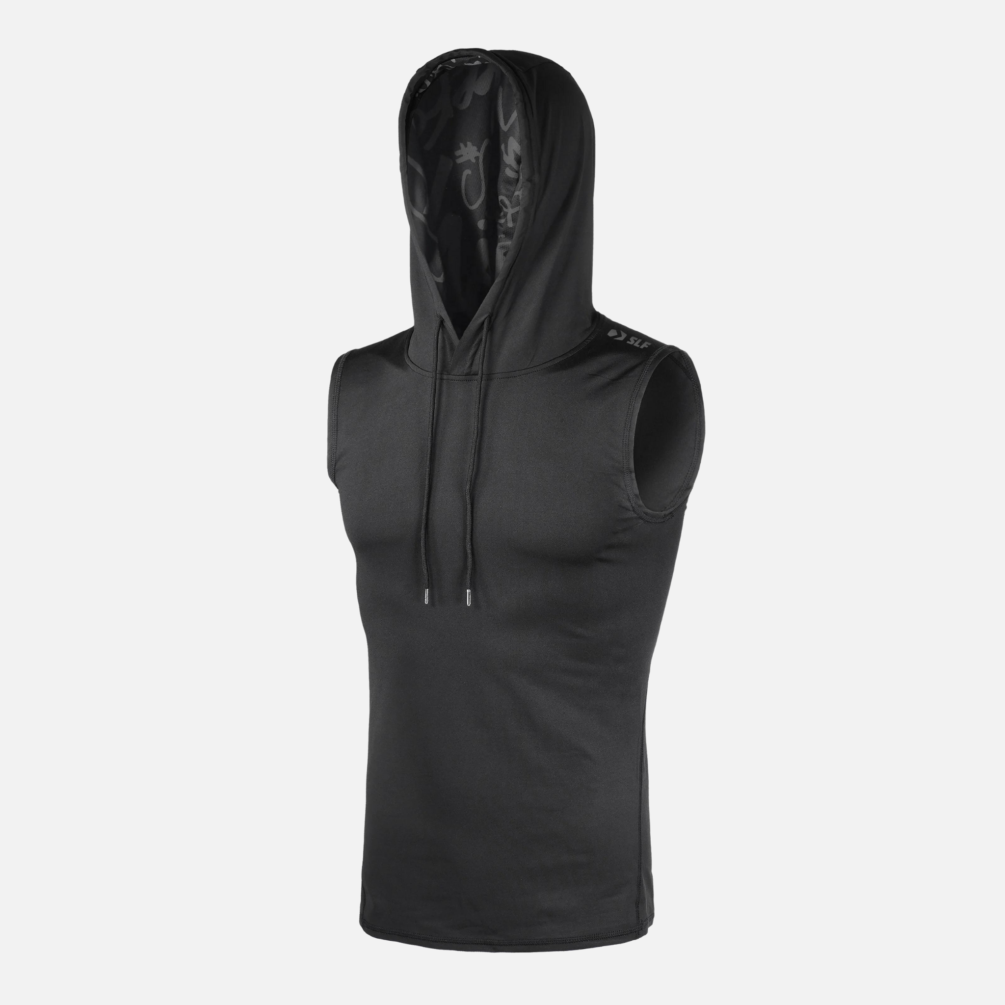 Basic Black Sleeveless Compression Hoodie – SLEEFS