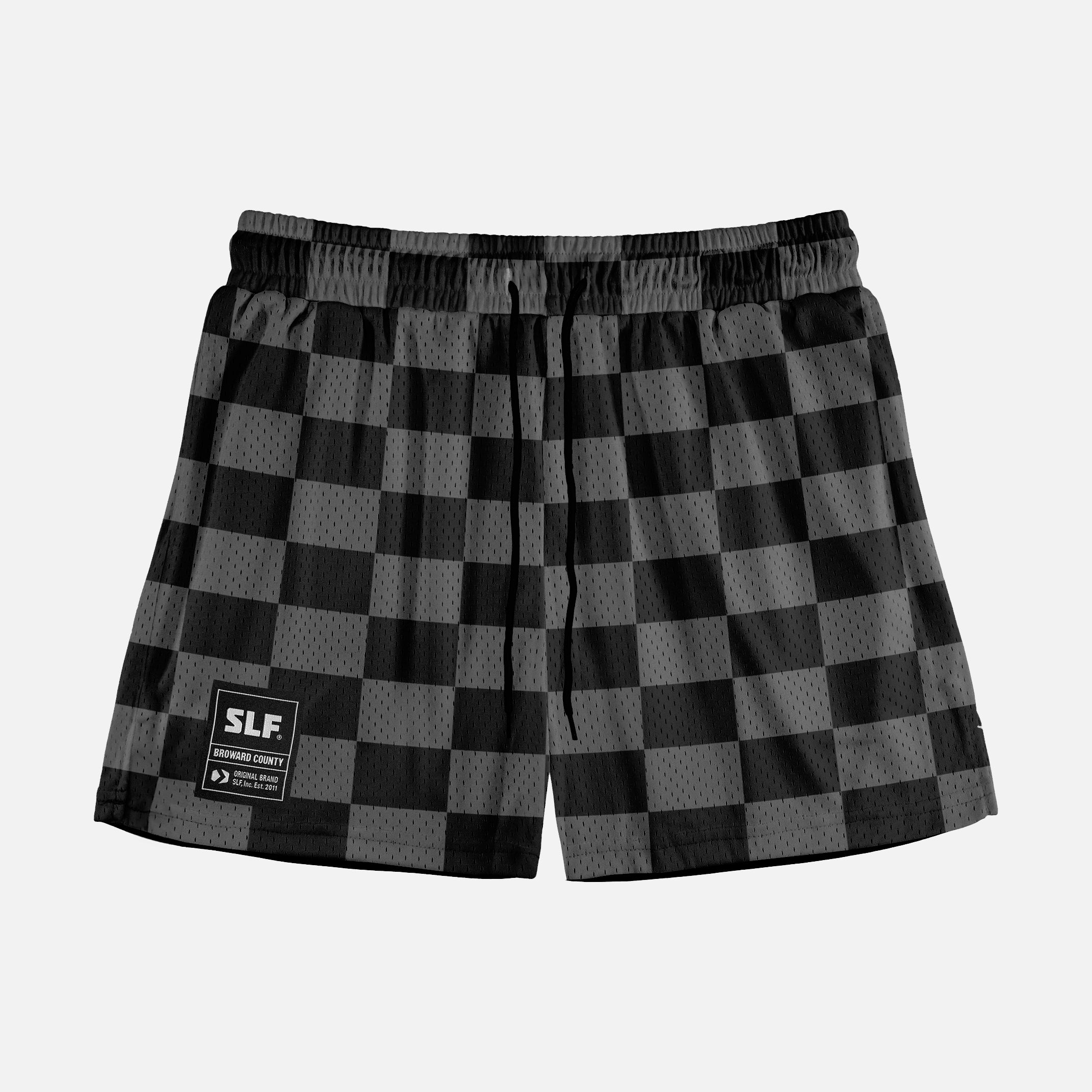 Checkered Gray Black Shorts - 5" – SLEEFS
