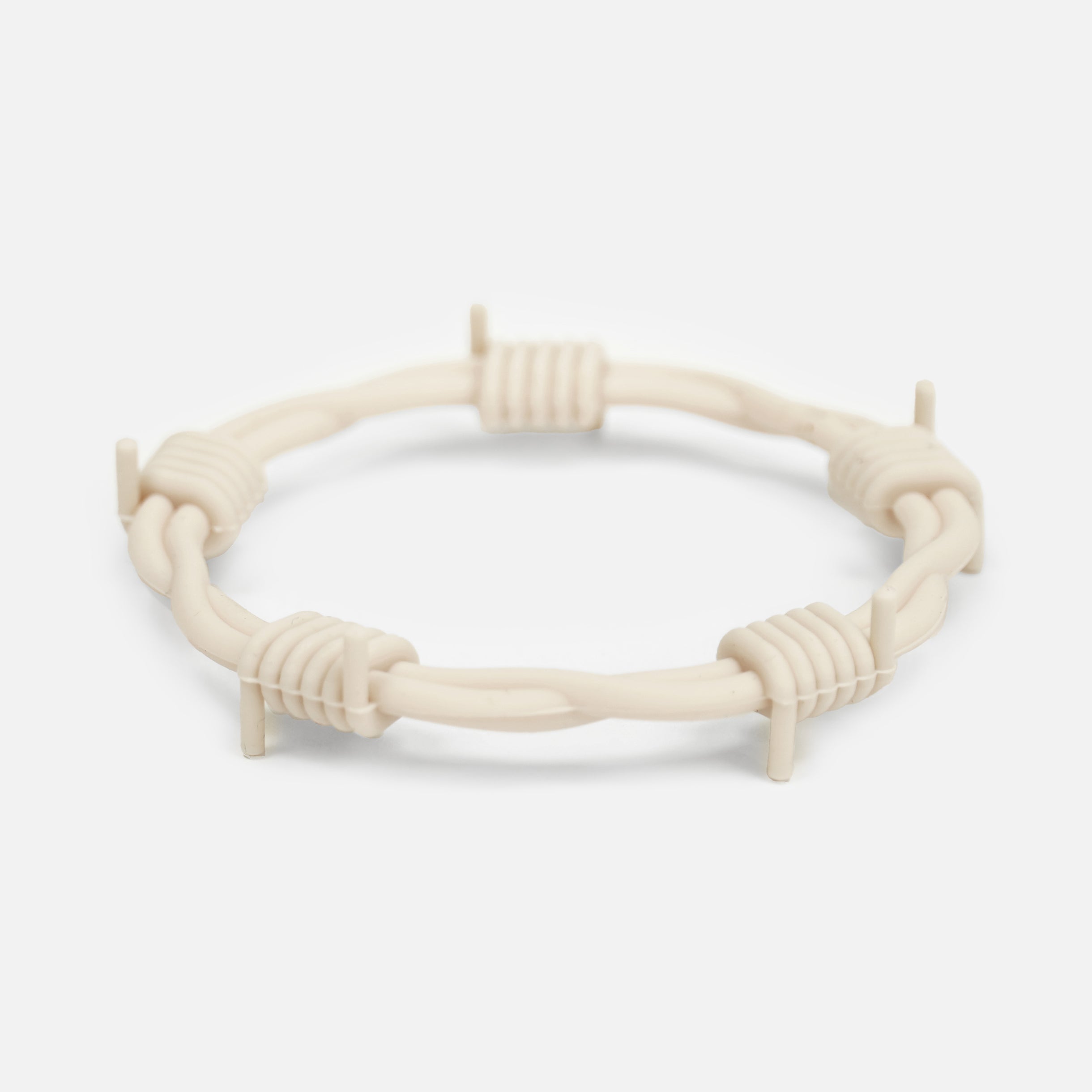 Cream Barbed Wire Silicone Wristband – SLEEFS