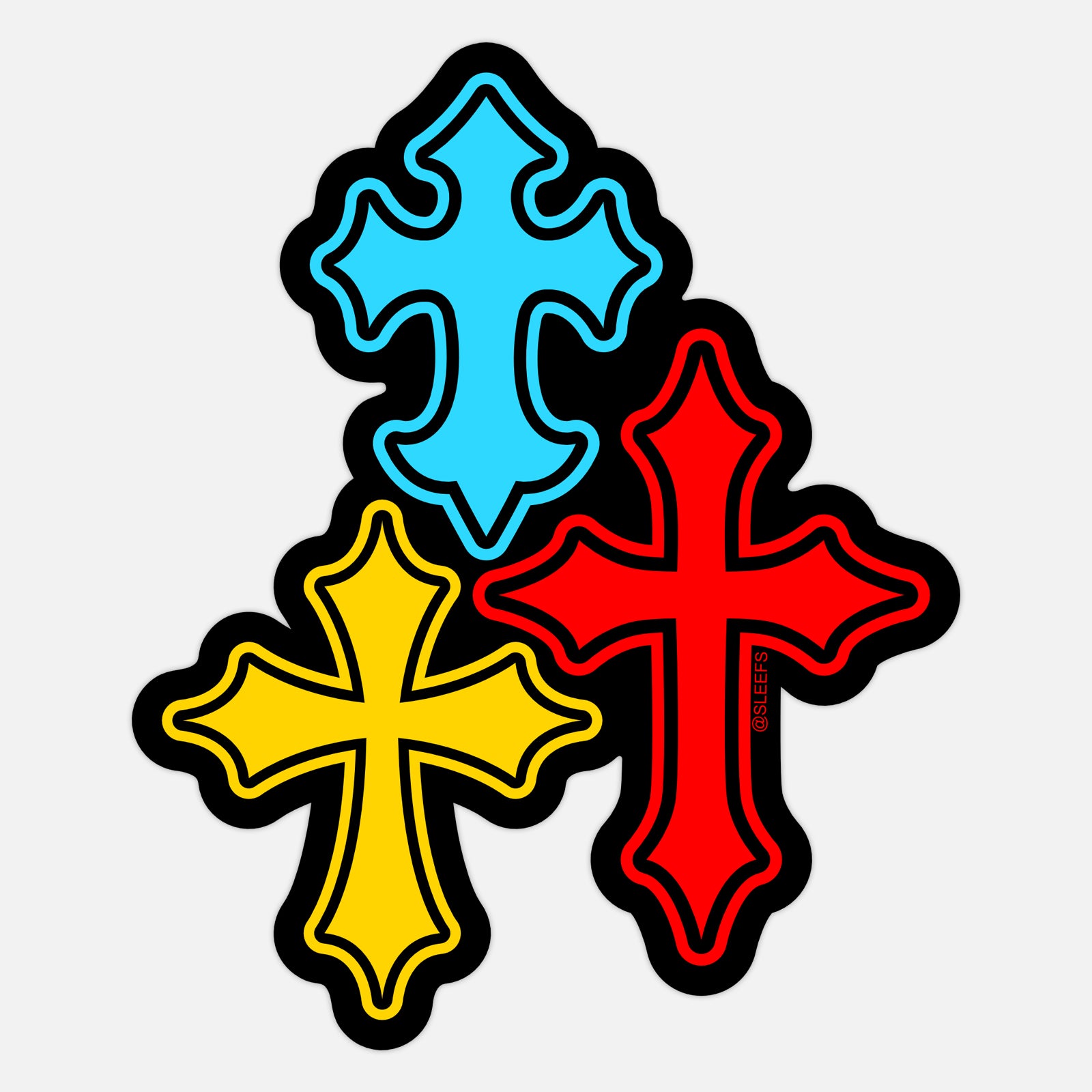 Crosses Chroma Sticker – SLEEFS