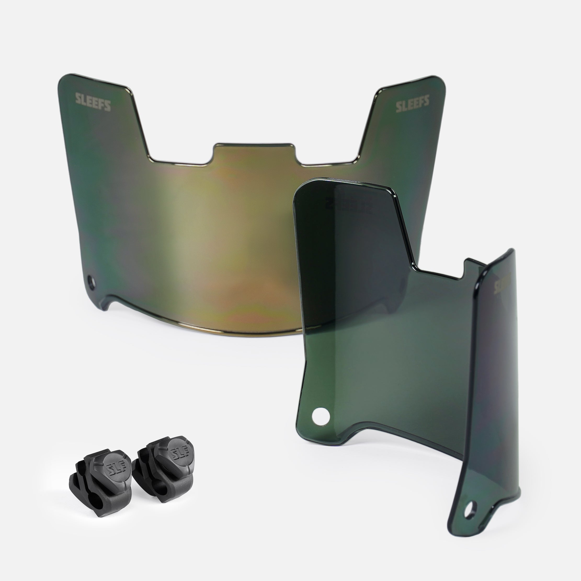 Green Metallic Gold Helmet Eye-Shield Visor – SLEEFS