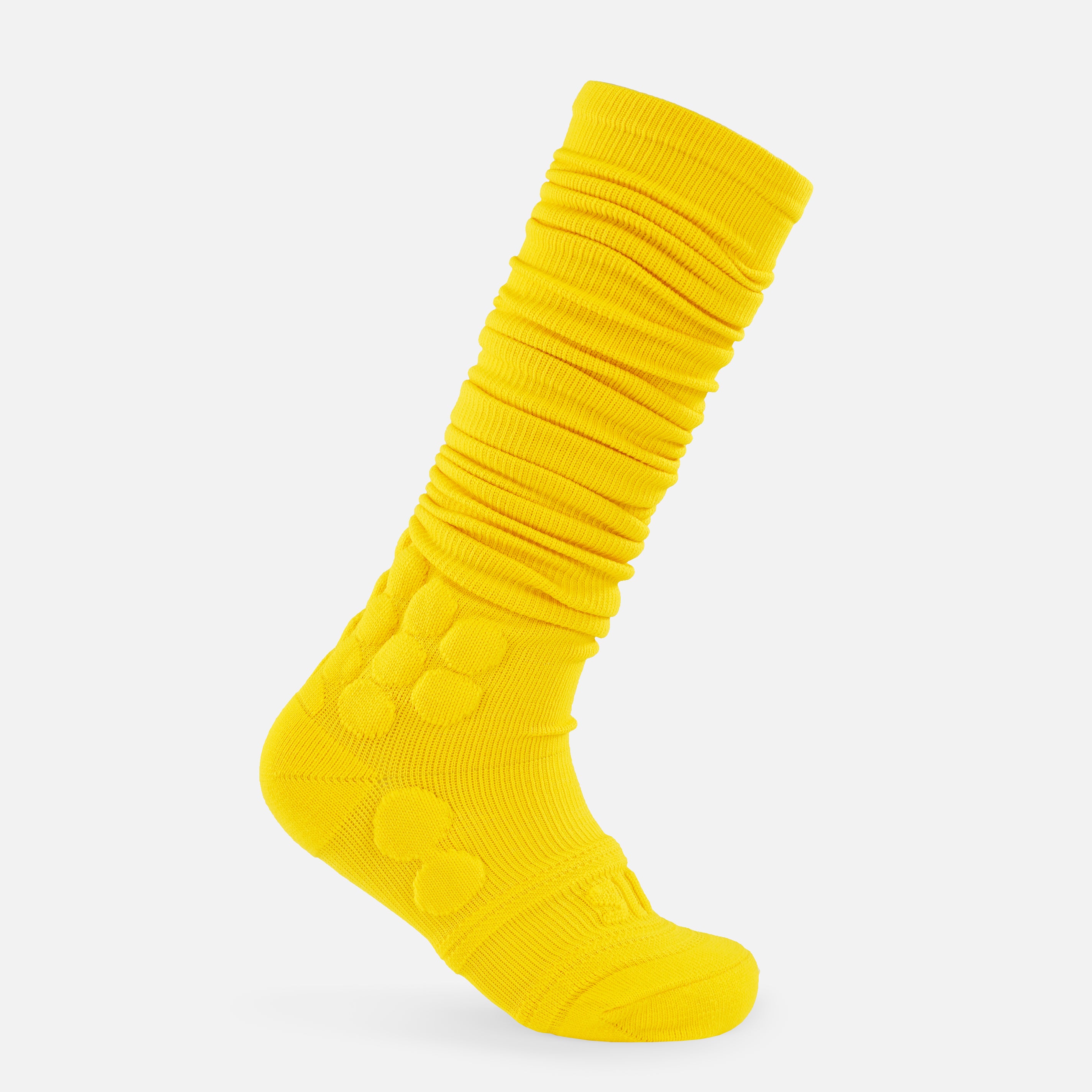 Hue Yellow Football Padded Long Kids Socks – SLEEFS