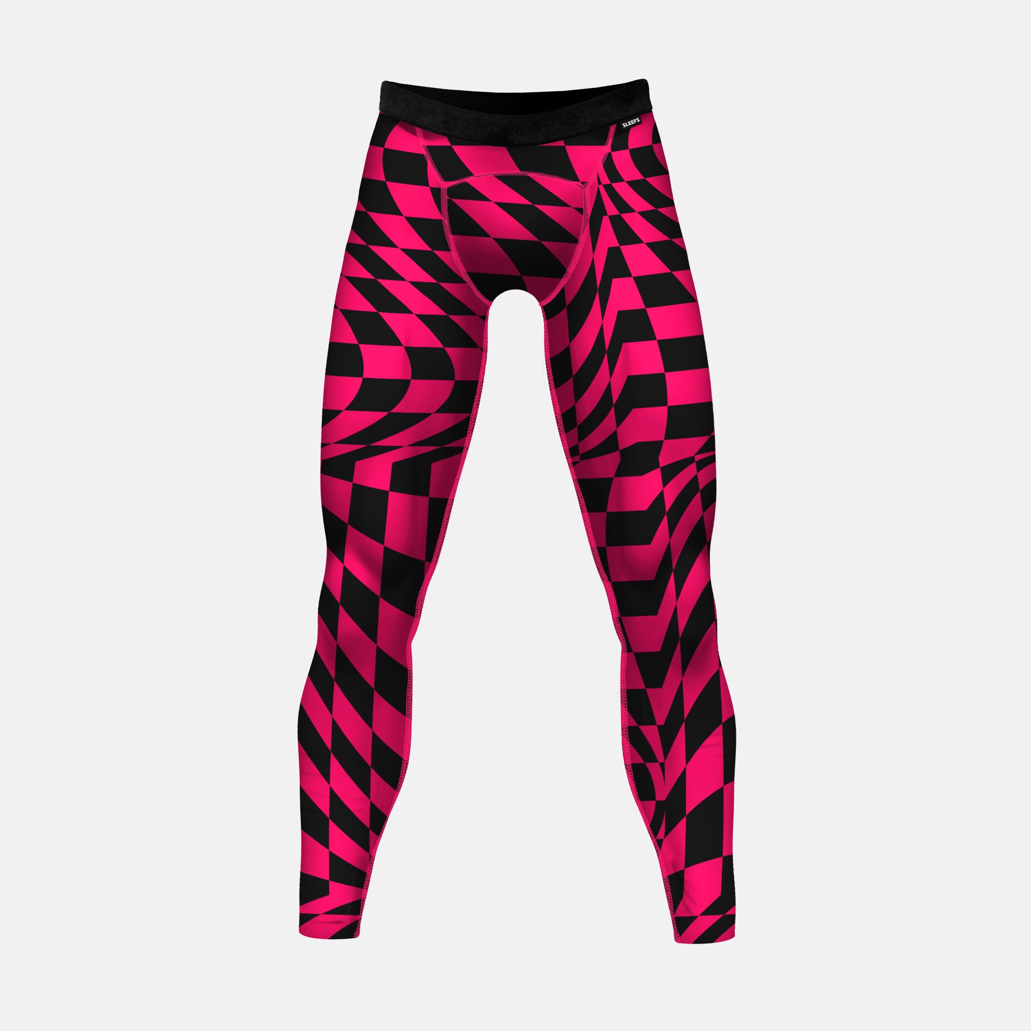 Pink Warped Checkered Tights for Men – SLEEFS