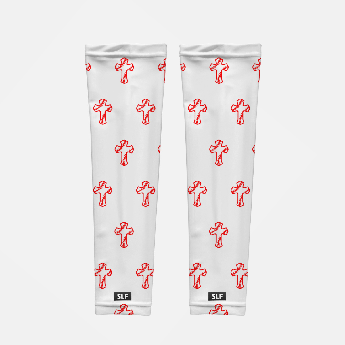 Baseball Cross Pattern White UV Arm Sleeves (pair) – SLEEFS