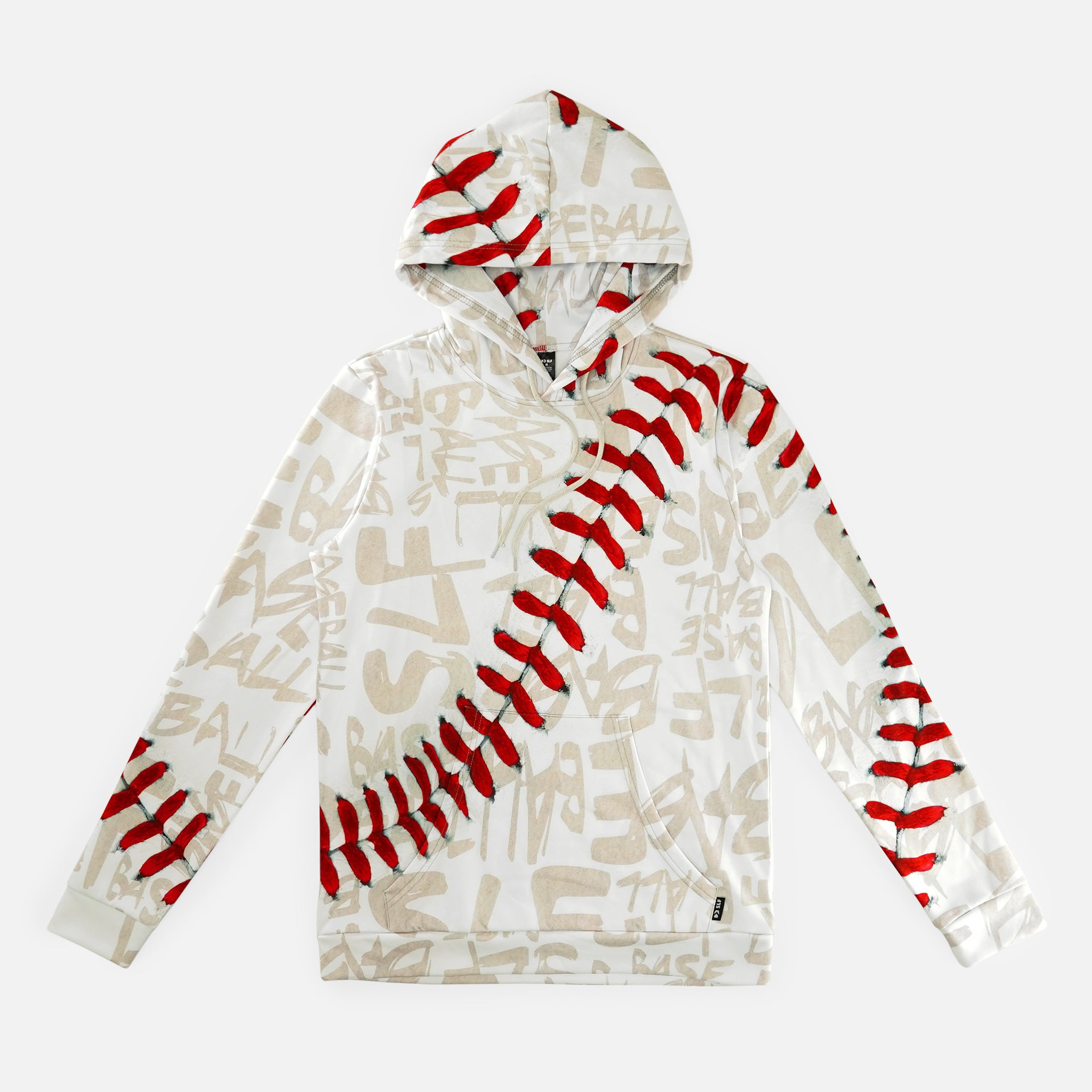 SLF Old Baseball Pattern Hoodie – SLEEFS