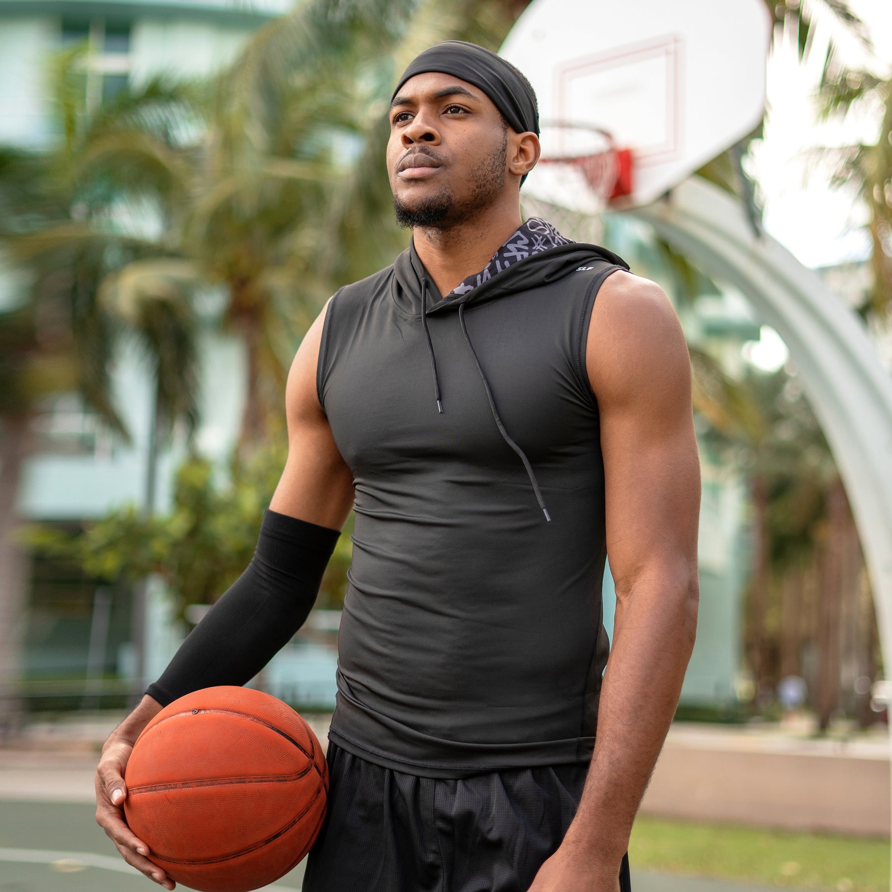 Basic Black Sleeveless Compression Hoodie – SLEEFS