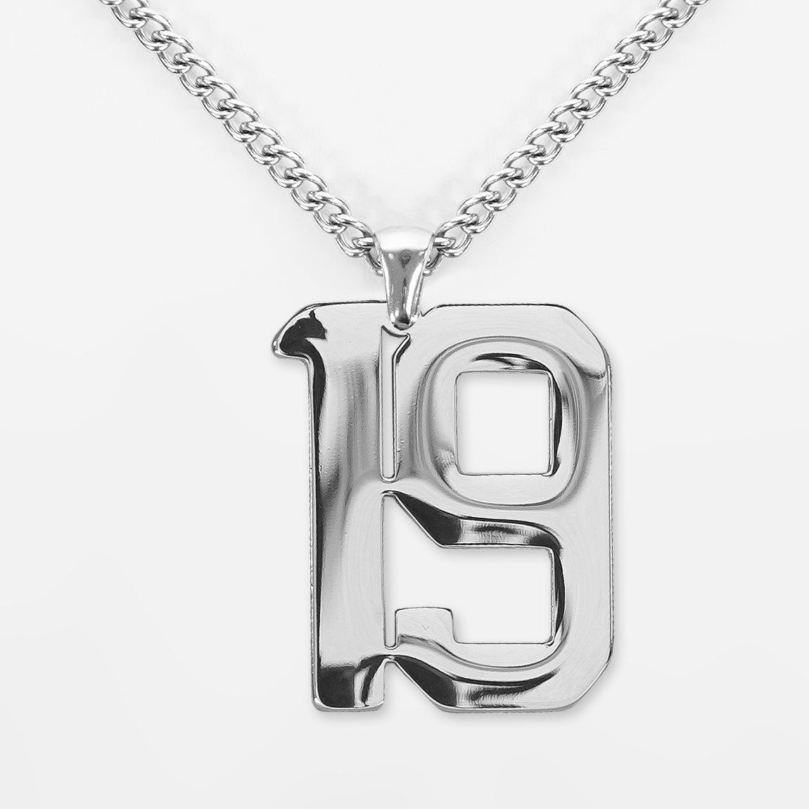 19 Number Pendant with Chain Necklace - Stainless Steel – SLEEFS