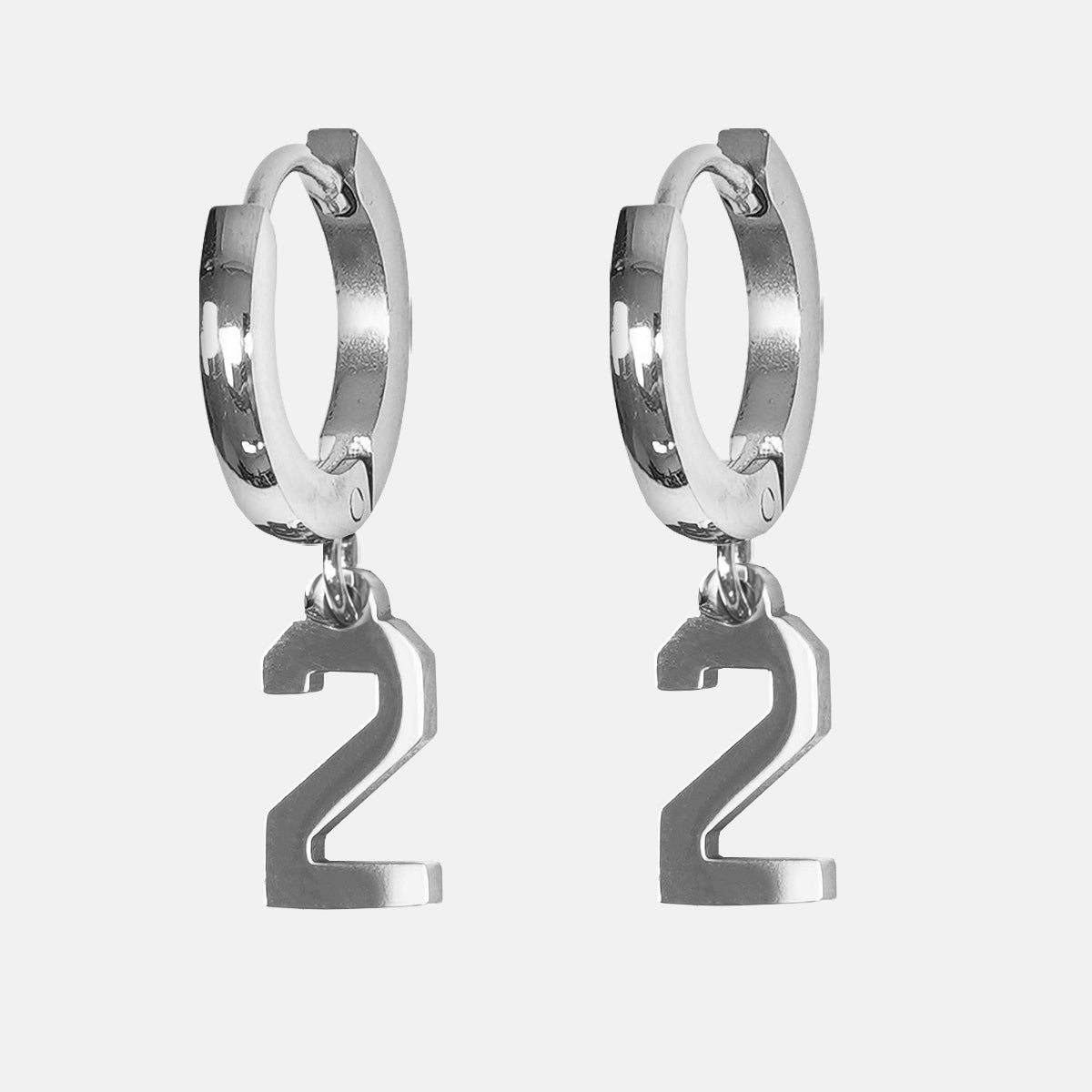 2 Number Earring - Stainless Steel – SLEEFS