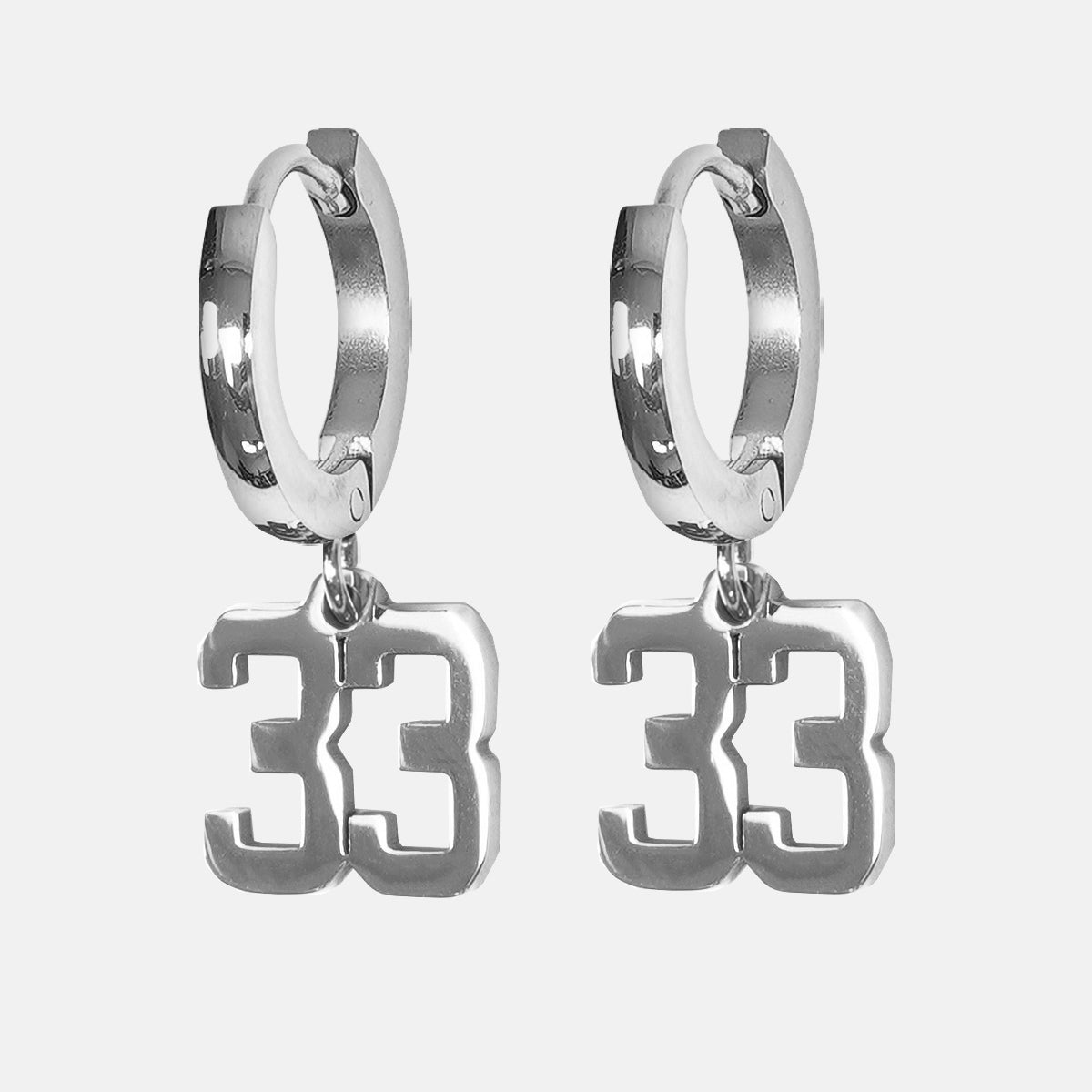 33 Number Earring - Stainless Steel – SLEEFS