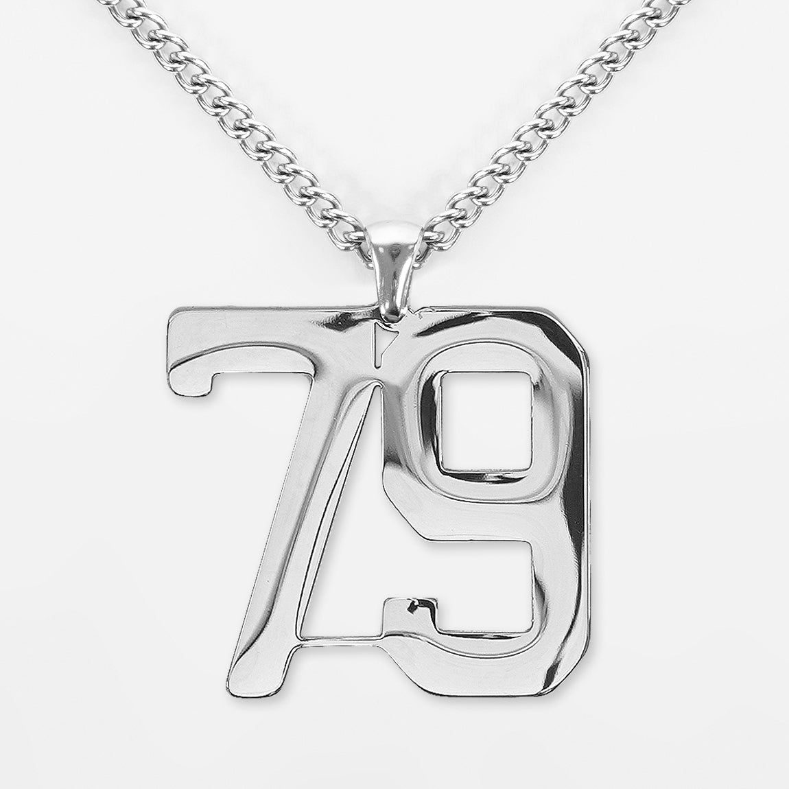 79 Number Pendant with Chain Kids Necklace - Stainless Steel – SLEEFS