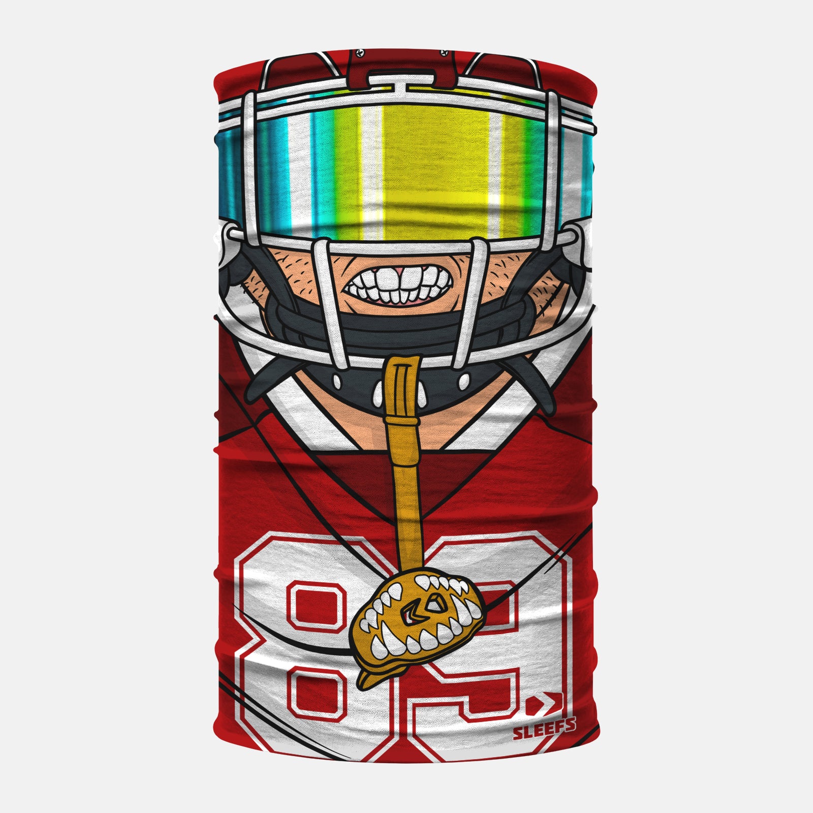 Football Player Red Maroon Neck Gaiter – SLEEFS