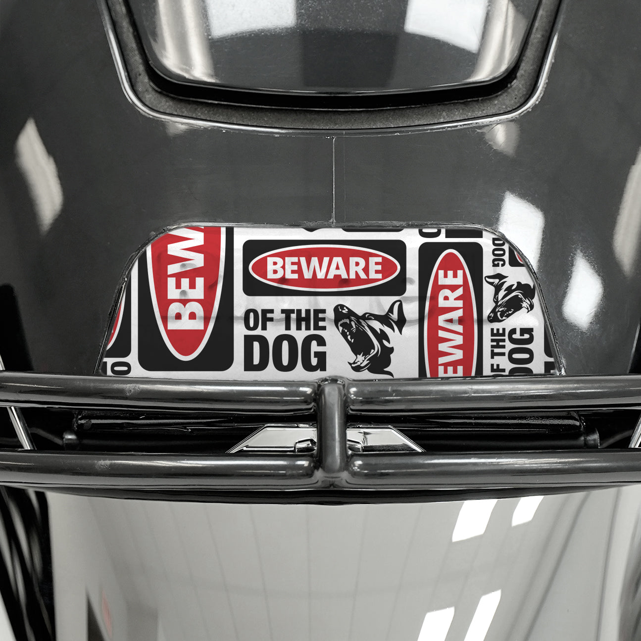 Beware of the Dog Riddell Speedflex Front and Back Bumper Sticker Kit ...