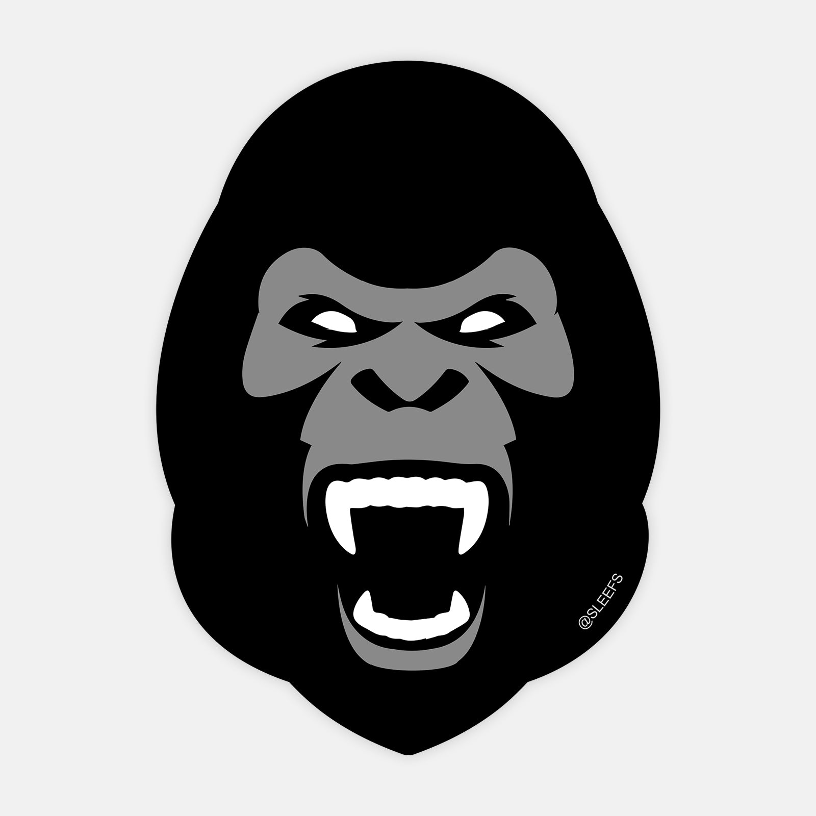 Gorilla Face Sticker – SLEEFS