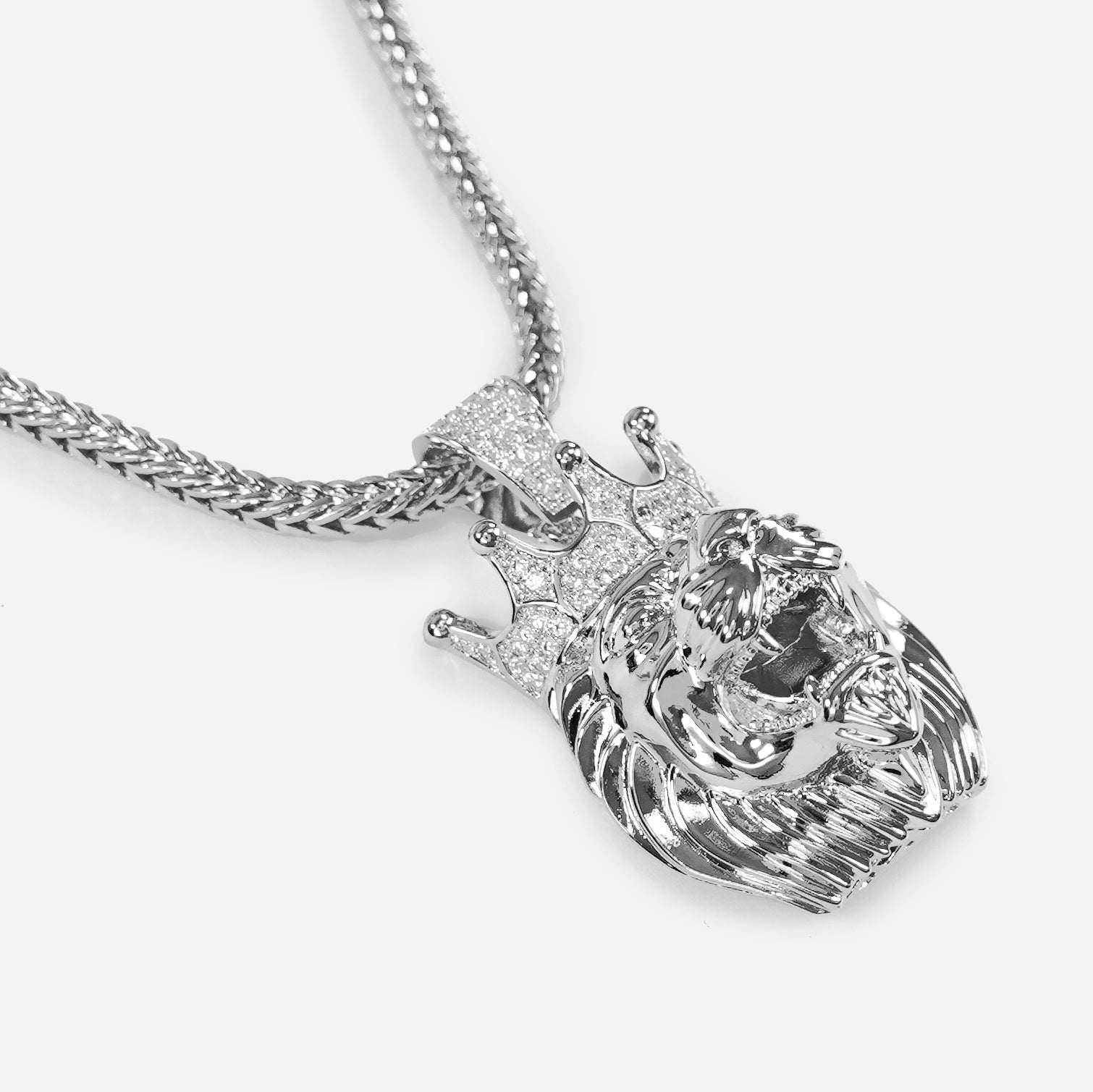 Lion King 1½" Pendant with Chain Necklace - Stainless Steel – SLEEFS
