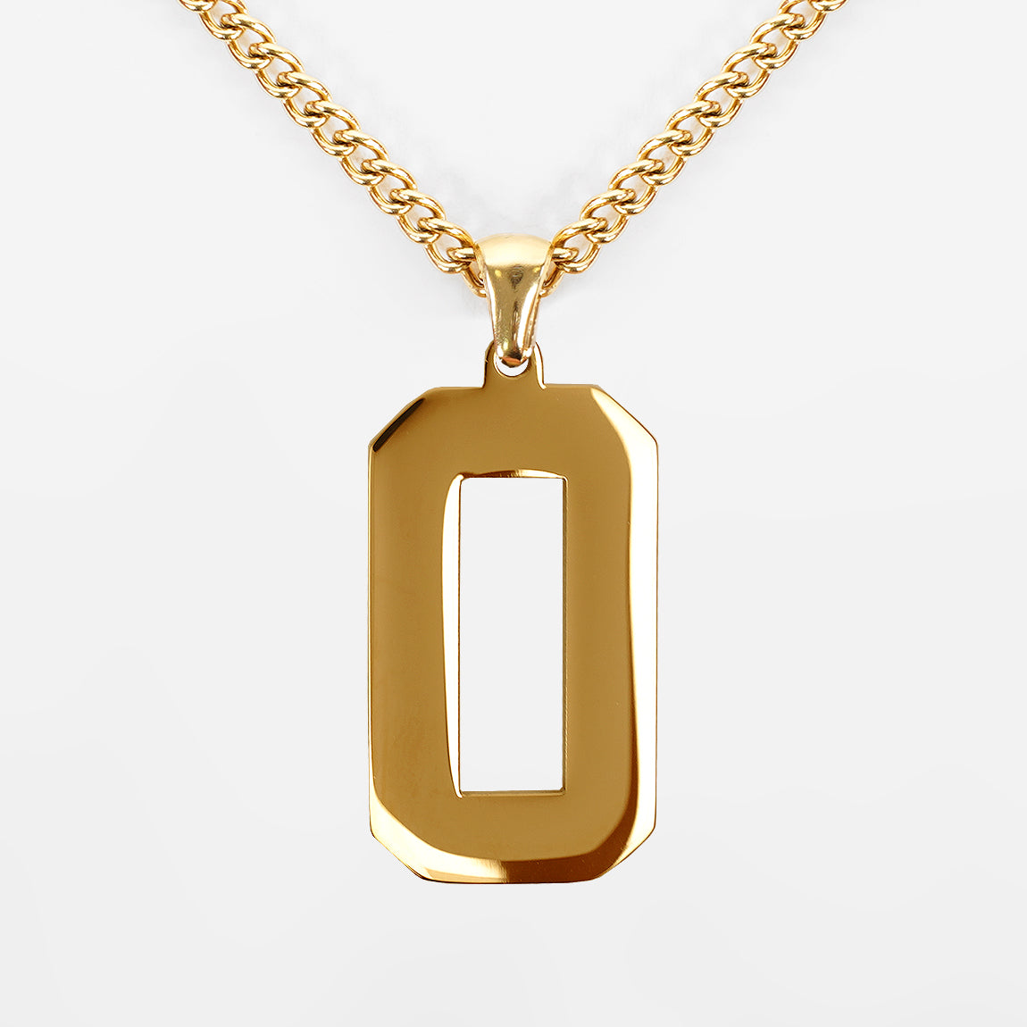 O Letter Pendant with Chain Necklace - Gold Plated Stainless Steel – SLEEFS