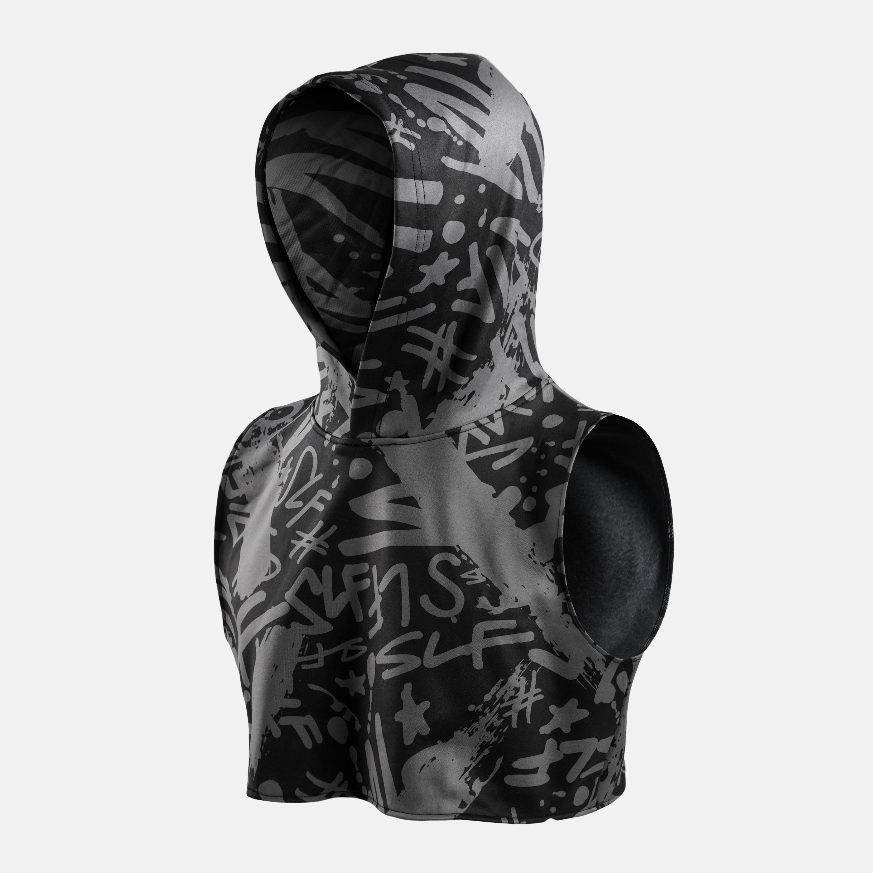 SLF Graffiti Brush Football Crop Top Hoodie – SLEEFS