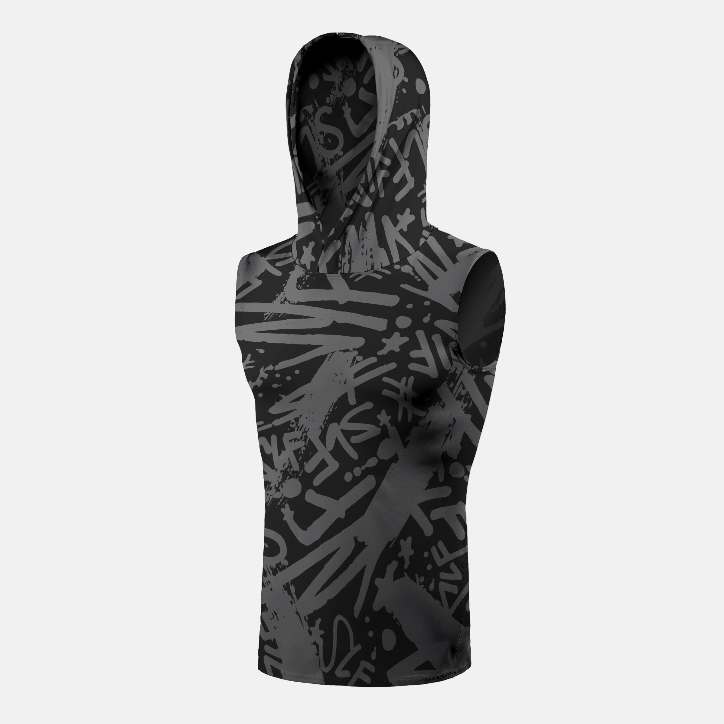 SLF Graffiti Brush Sleeveless Compression Hoodie – SLEEFS