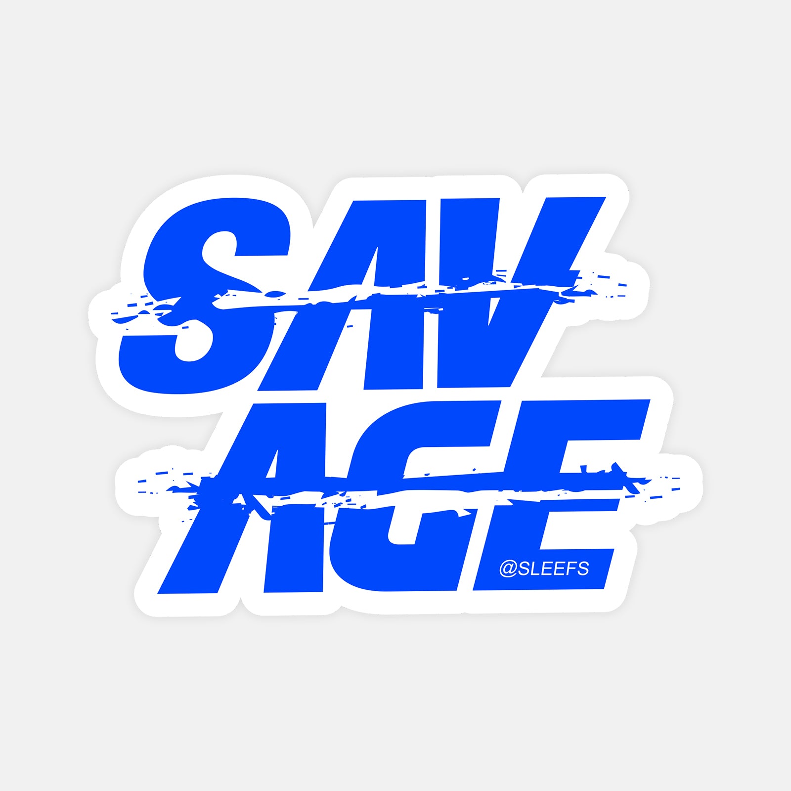 Savage Blue Sticker – SLEEFS